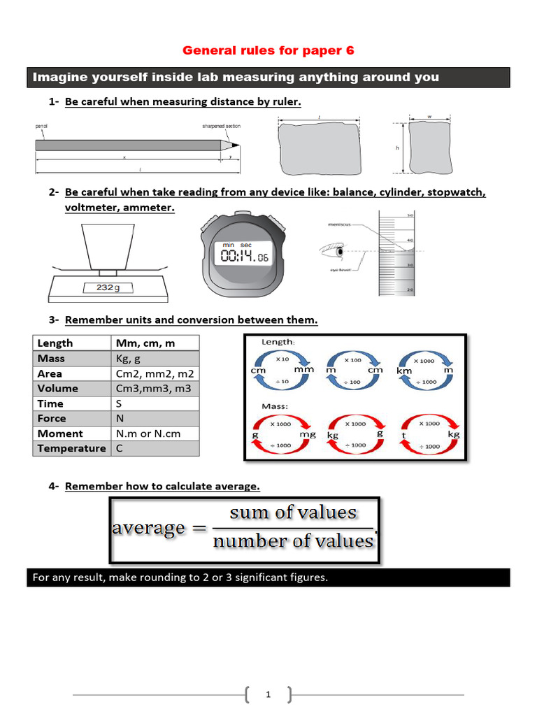 Lab Measurement Guidelines and Precautions | PDF | Pendulum | Electricity