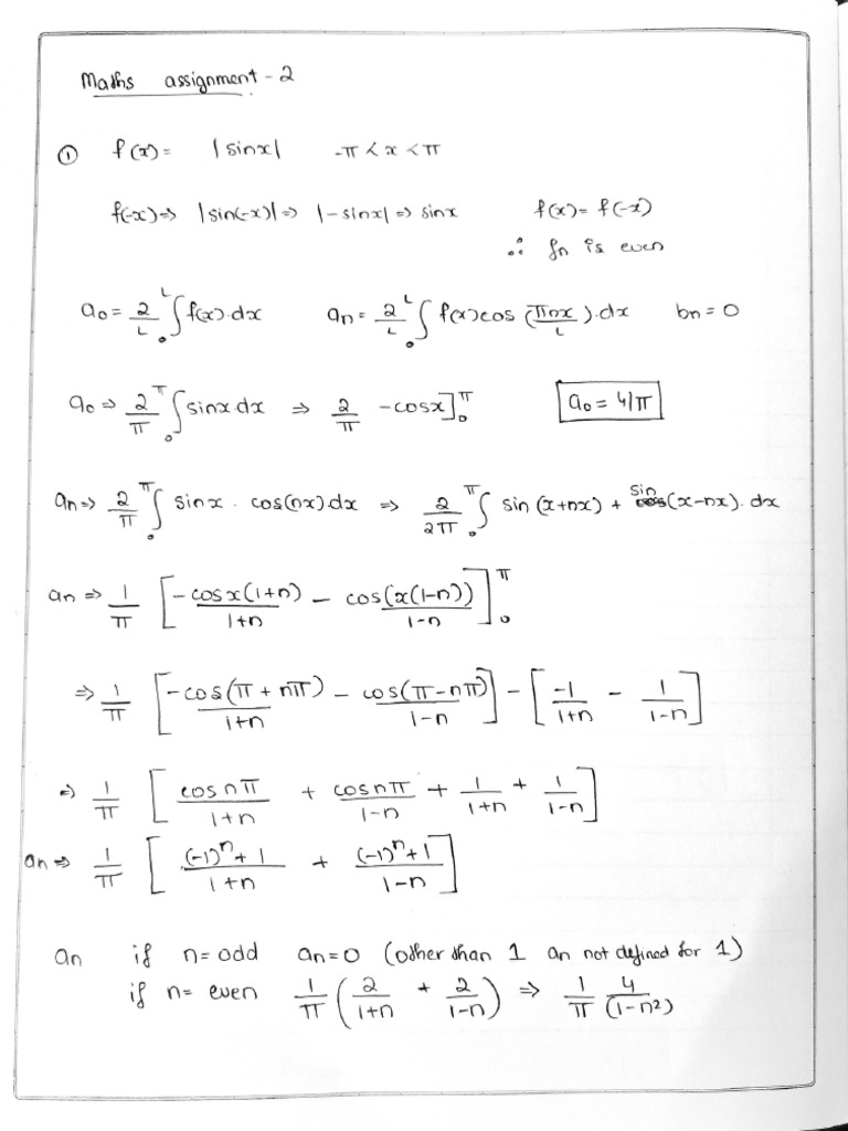 Maths Assignment 2 | PDF