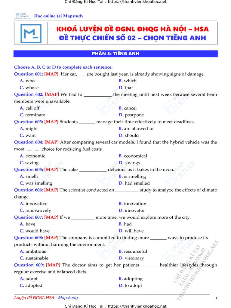 De Luyen Tap Tieng Anh So 02 PDF | PDF