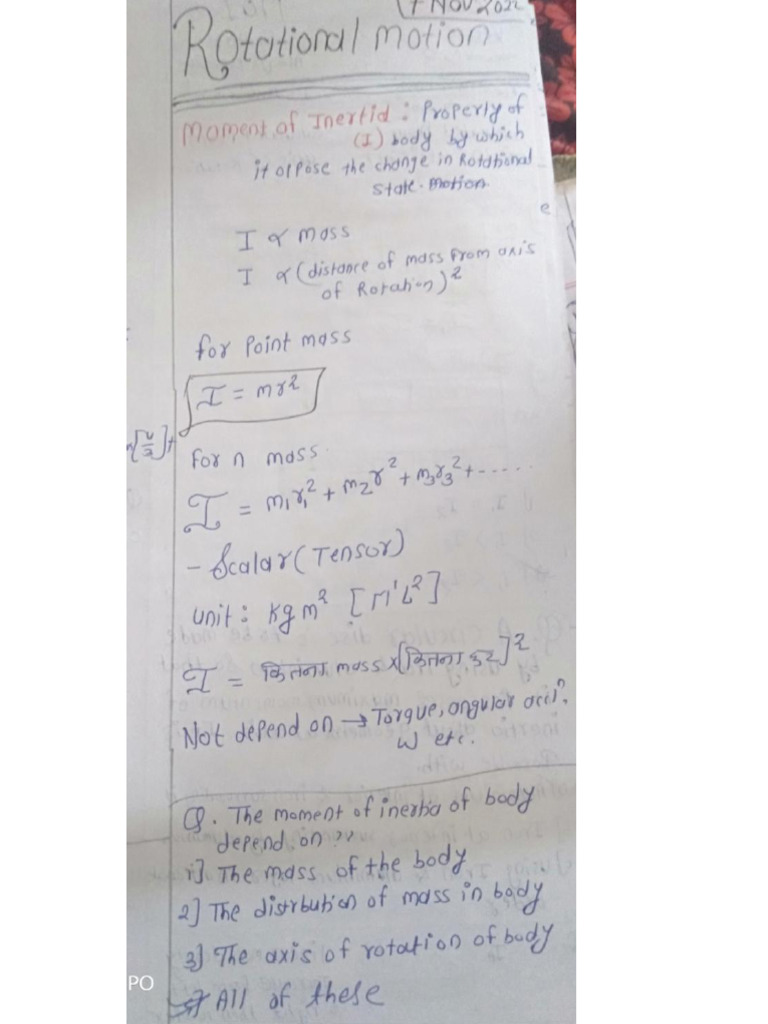 ROTATIONAL Motion 1 | PDF