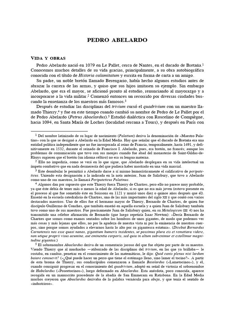 Pedro Abelardo | PDF | Esencia | Razón