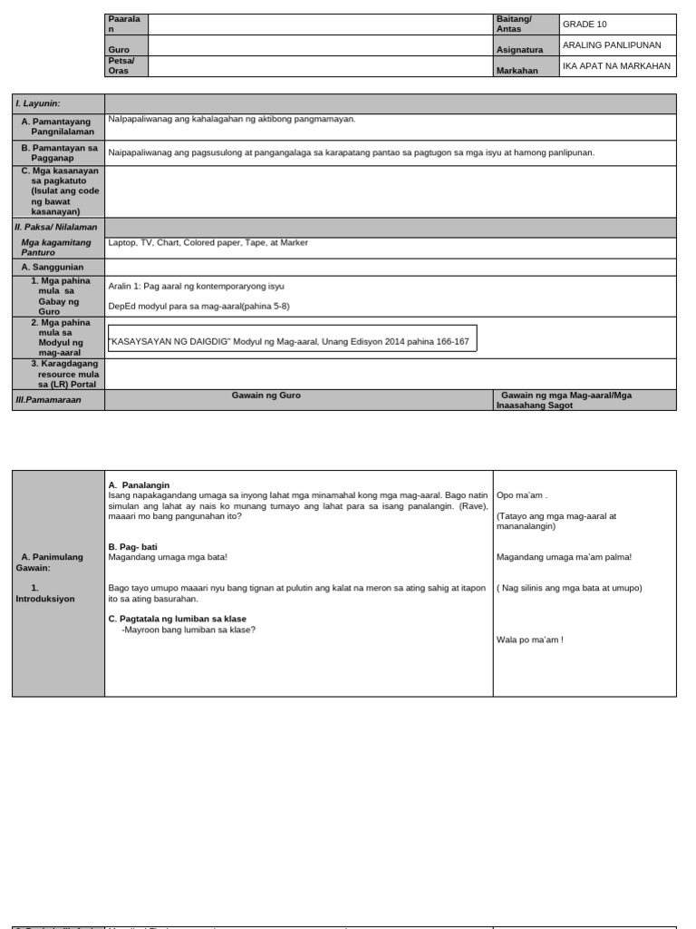 Lesson Plan Integrative | PDF