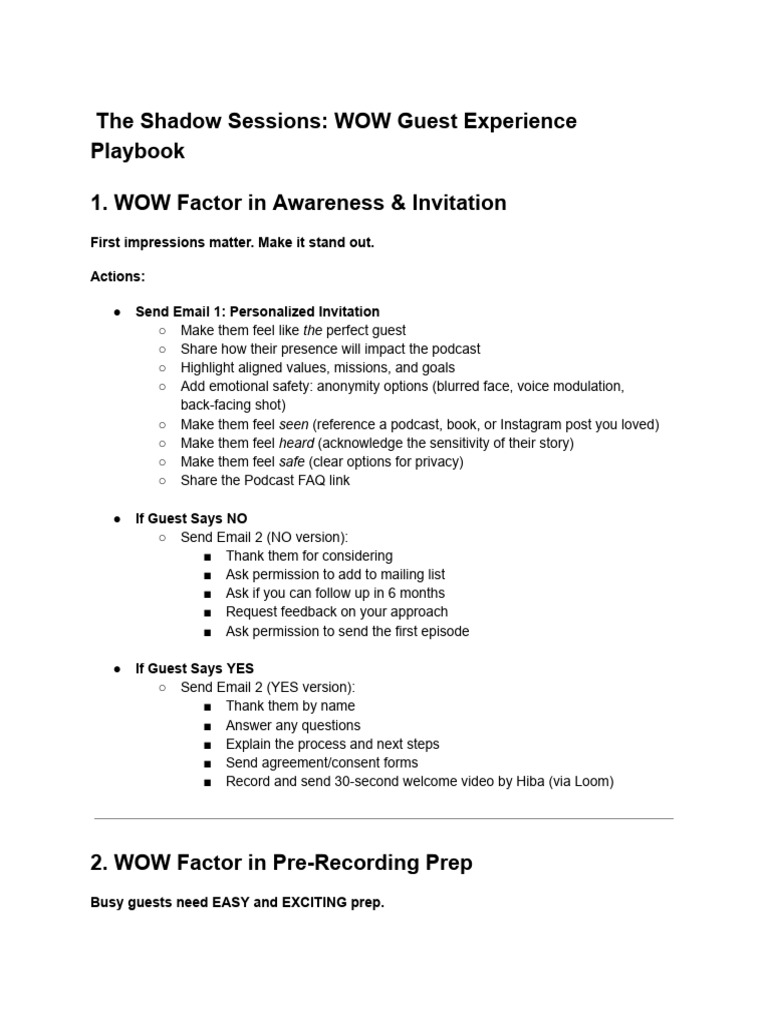 The Shadow Sessions- Guest Journey | PDF