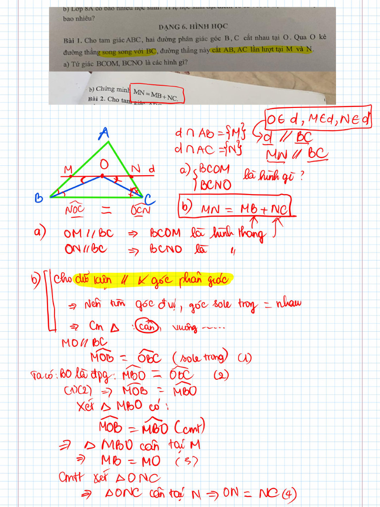 Sửa bài hình học - Toán 8 - KNTT | PDF