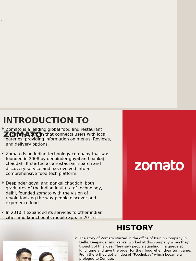 Introduction to Zomato's Journey | PDF | Taxes | Business