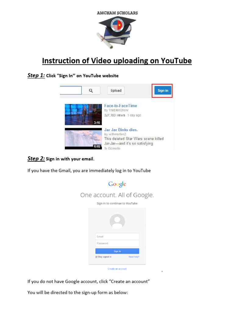 YouTube Video Uploading Guide | PDF