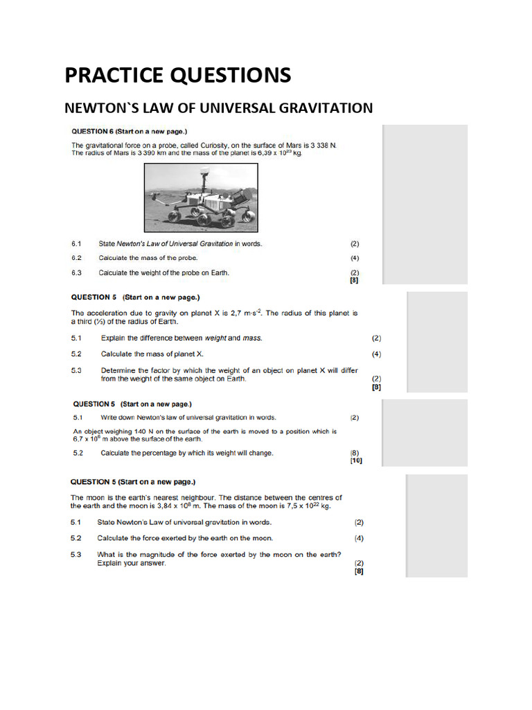 Newton's Law of Universal Gravitation-1 | PDF