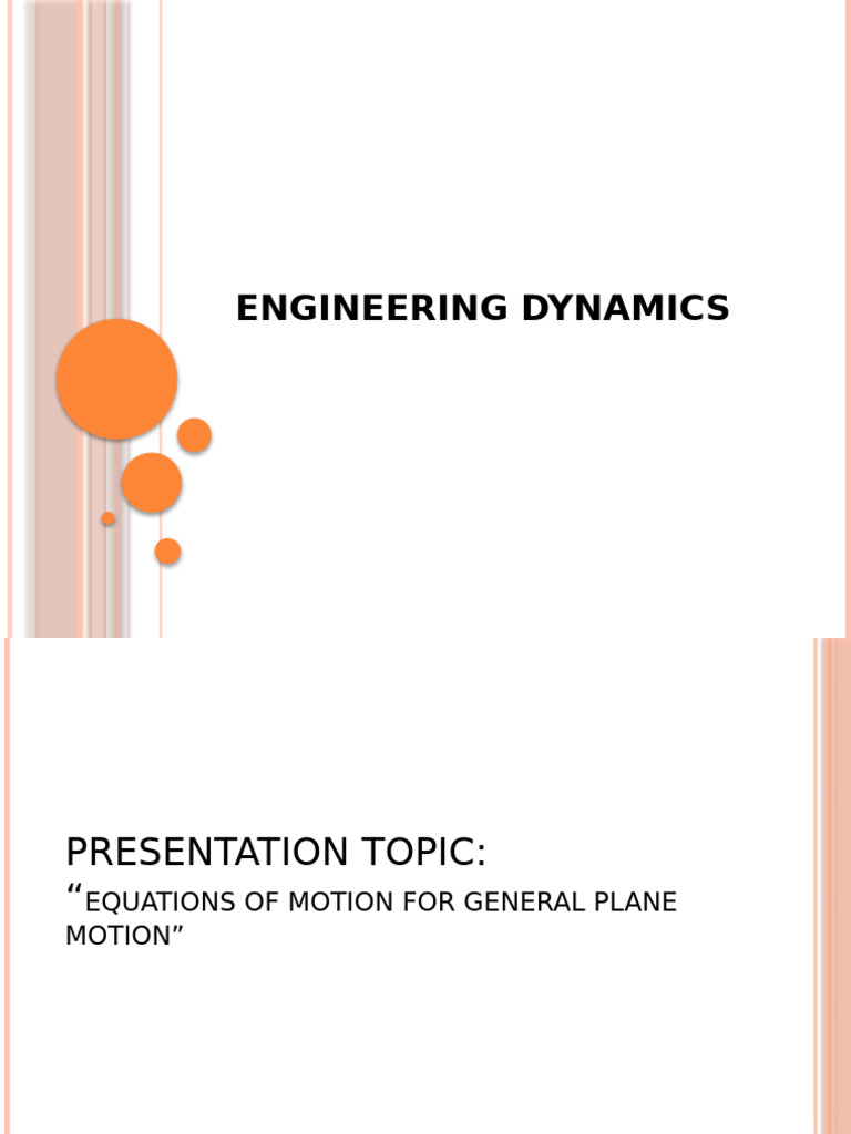Engineering Dynamics | PDF | Force | Acceleration