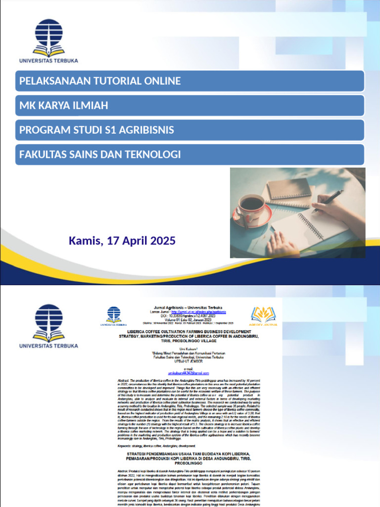 Presentasi Tuton Karya Ilmiah_Tutorial_20242025GENAP | PDF