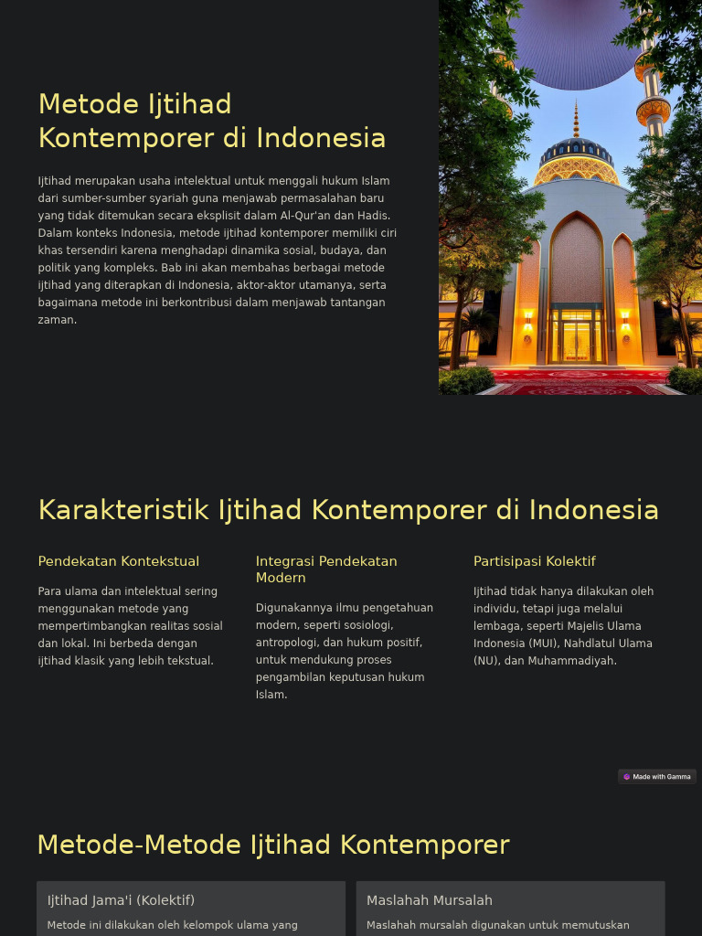 Metode Ijtihad Kontemporer Di Indonesia | PDF