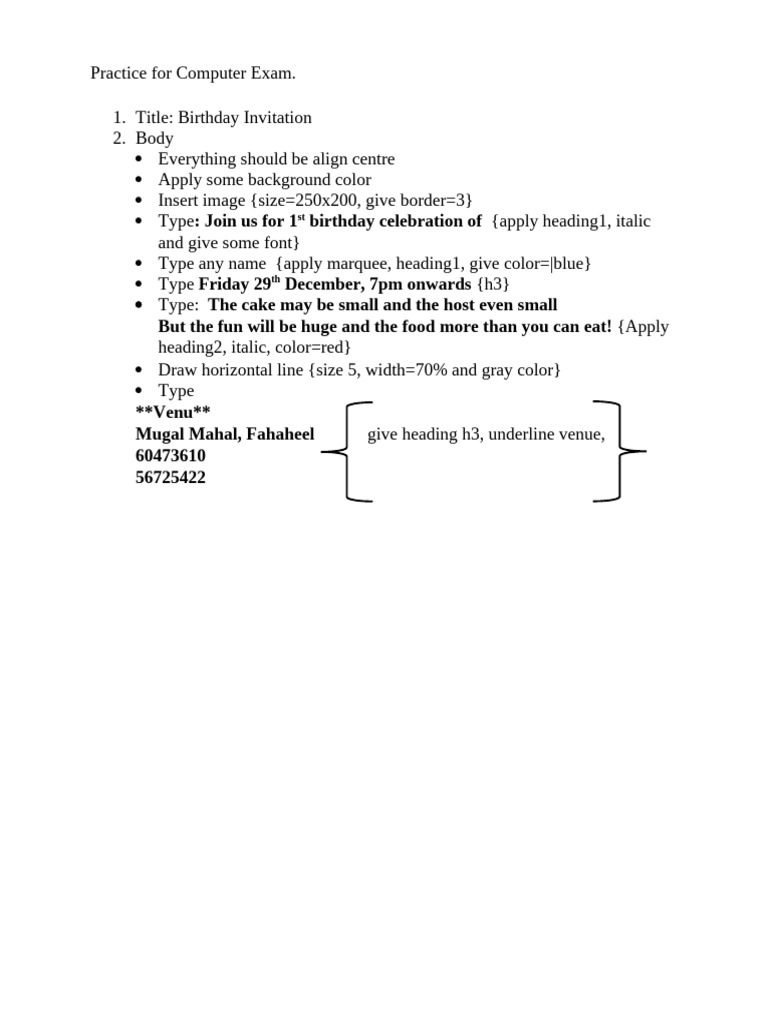 Iis W Birthday Invitation | PDF