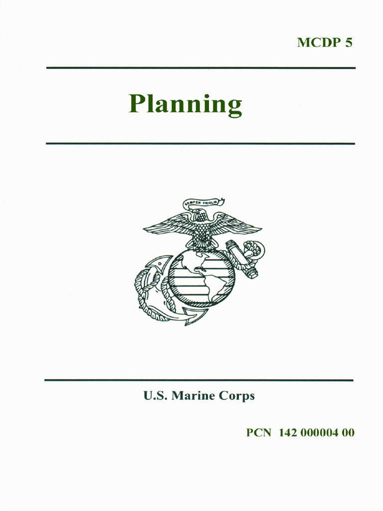 Usmc Mcdp 5 Planning | PDF | Goal | Planning