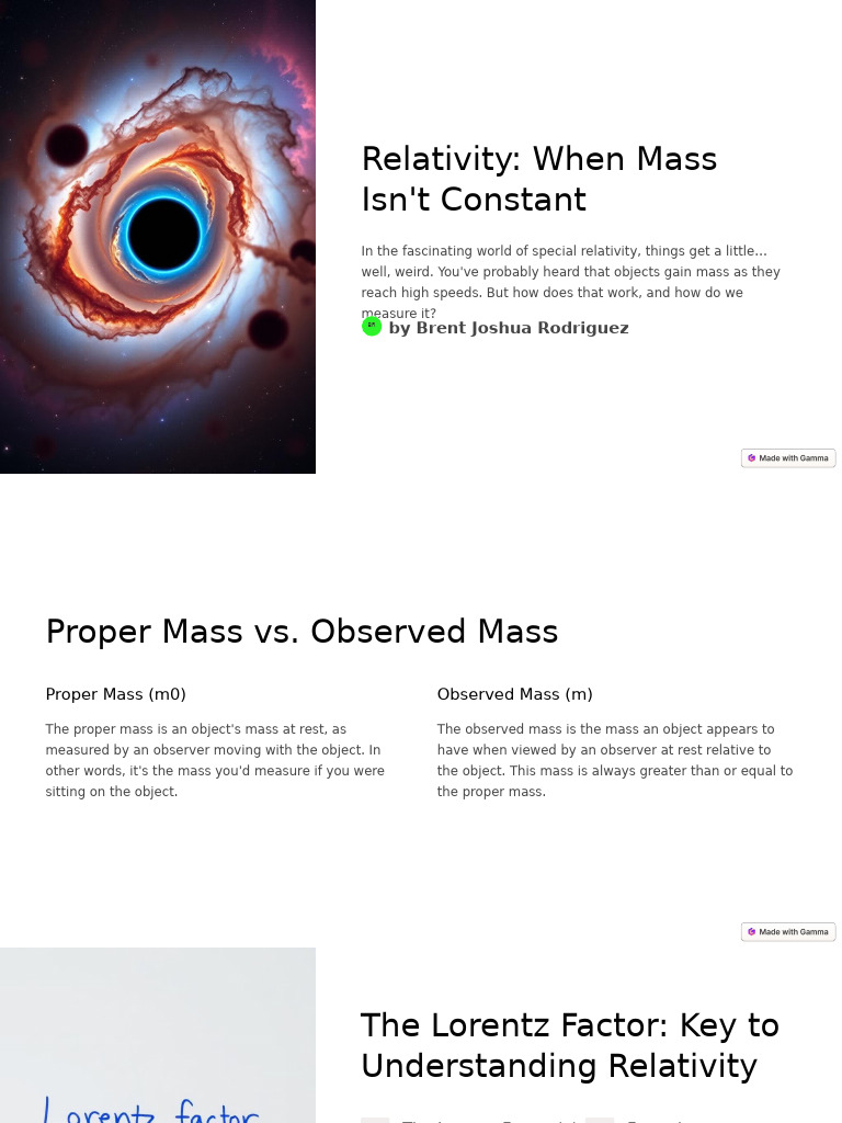 Understanding Mass in Relativity | PDF | Special Relativity | Mass