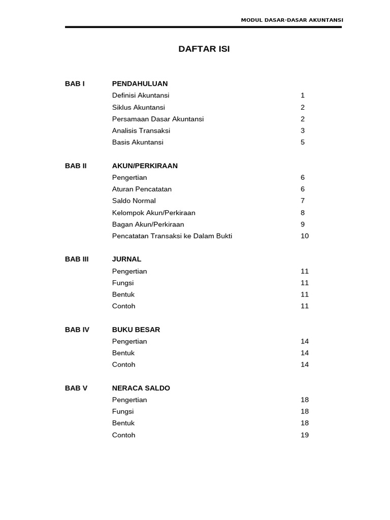 Modul Dasar Akuntansi Lengkap | PDF