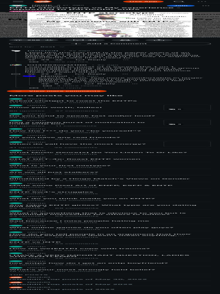 ENTP Stereotype Vs My Experience - Reposting To Particular Subs Rentp | PDF