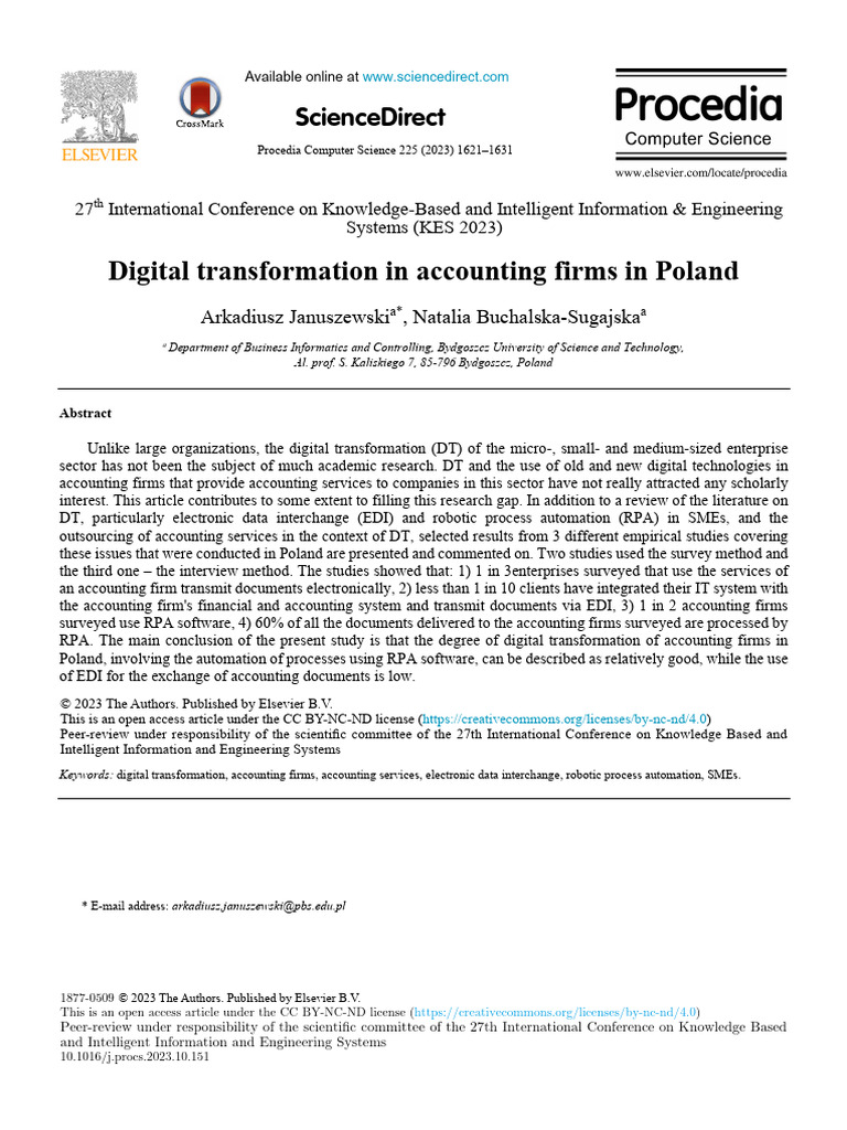 Januszewski, A., & Buchalska-Sugajska, N. (2020) - Digital ...