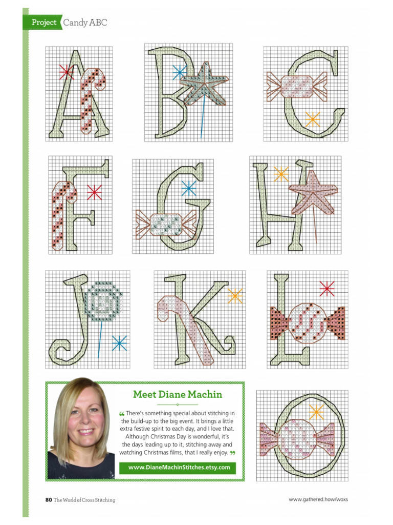 Atomic Alphabet Cross Stitch Pattern | PDF