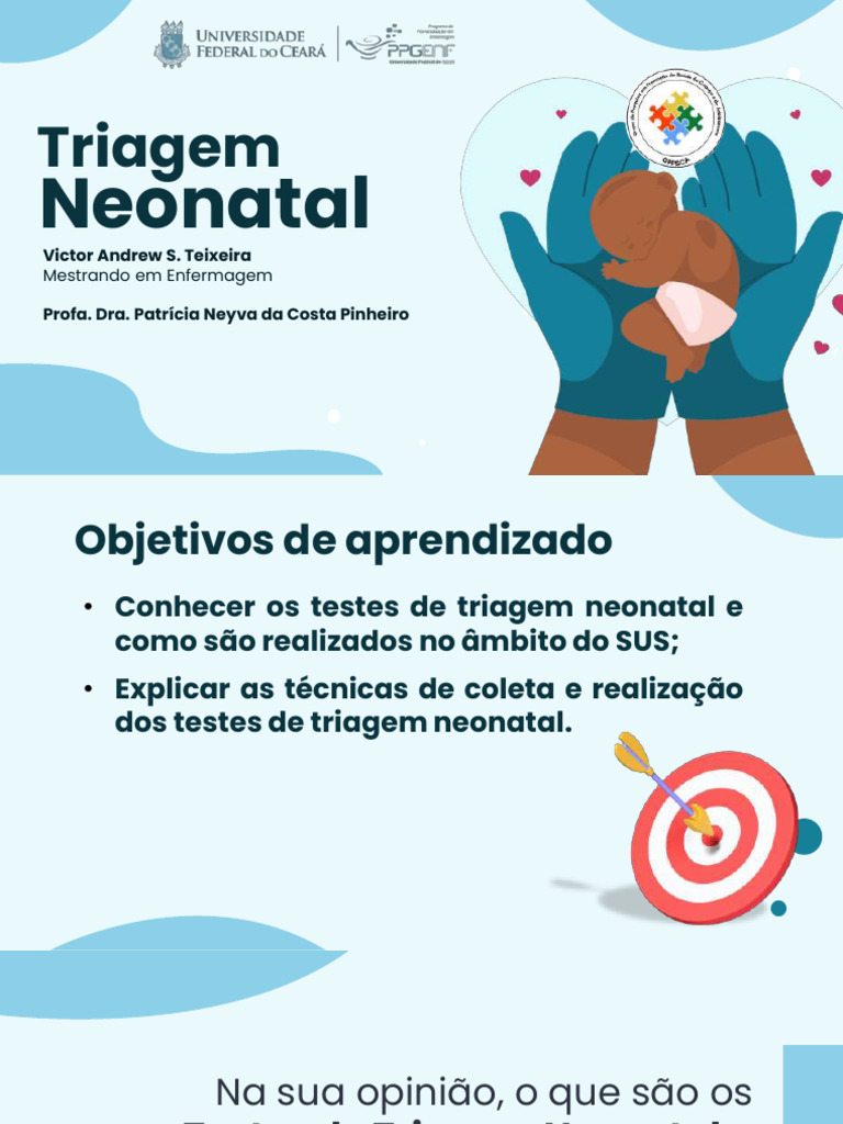 Triagem Neonatal Victor Andrew 25.1 13.04 | PDF | Especialidades ...