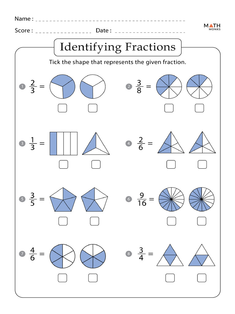 Identifying-Fractions-Worksheets | PDF