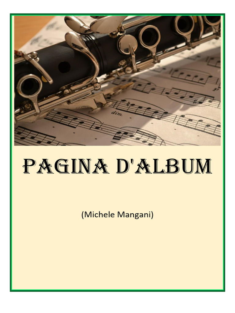 Pagina D'album - M. Mangani - Set of Clarinets | PDF