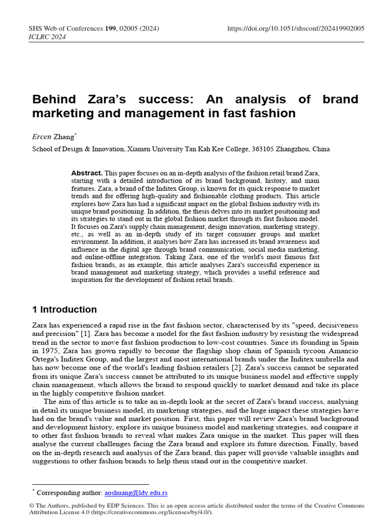 Zara's Fast Fashion Success Strategies | PDF | Brand | Fashion