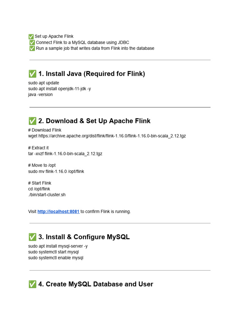 flink | PDF | Sudo | My Sql