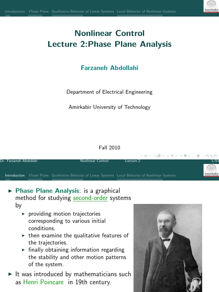 Phase Plane Analysis | Download Free PDF | Nonlinear System | Stability Theory
