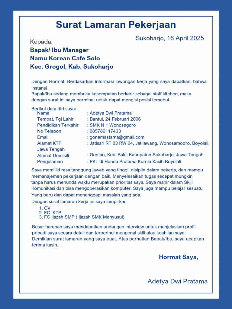 Staff Kitchen _ ADETYA DWI PRATAMA .pdf | PDF