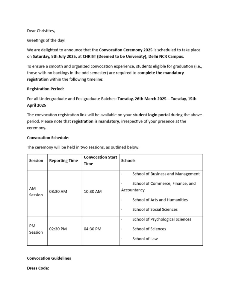 Convocation | PDF