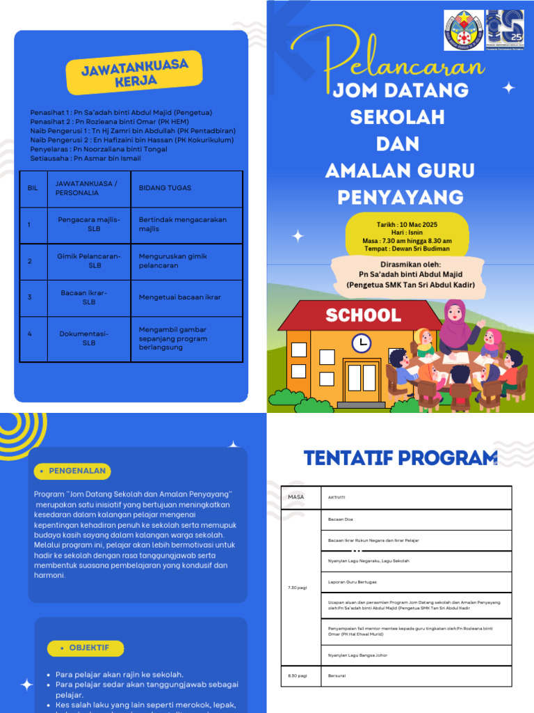 Program Jom Datang Sekolah 2025 | PDF