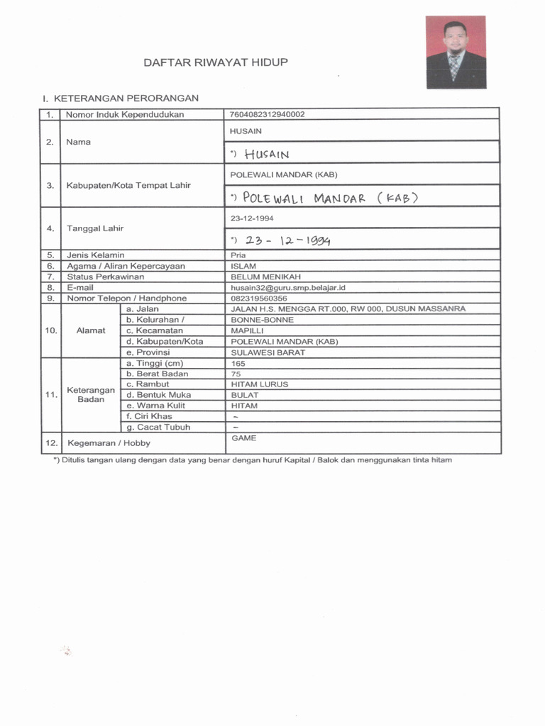 Husain DRH 0001 | PDF