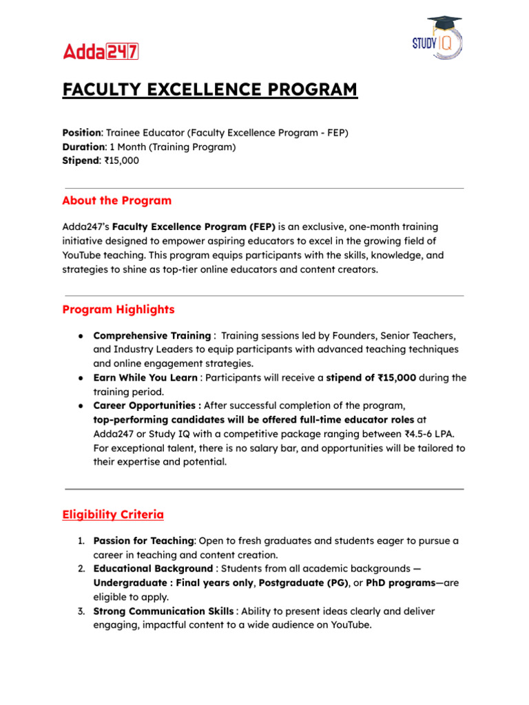 FEP-JD (1) | PDF | Teachers | Learning