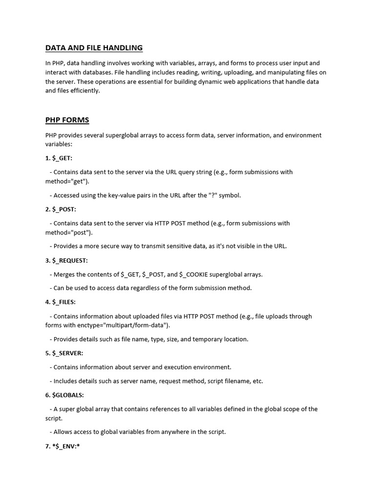 BSC VC (Web Designing) 2nd Year 3rd Unit (PHP) | PDF | Networking | Web Server