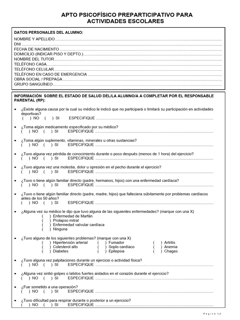 2025 - Apto Psico Fisico | PDF | Enfermedades y trastornos humanos | Enfermedades y trastornos
