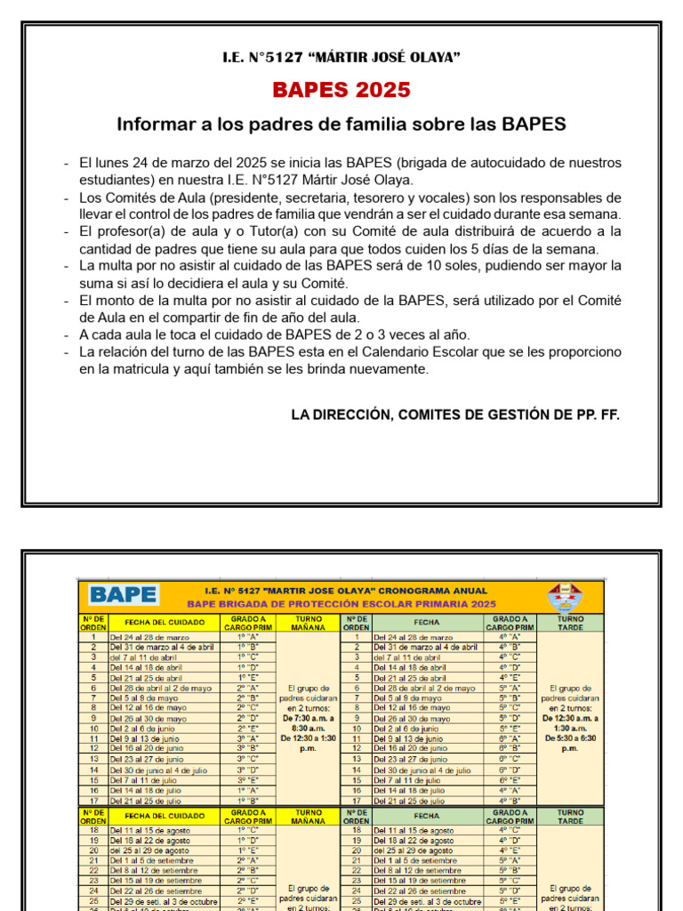Bapes I.E. #5127 Mjo | PDF