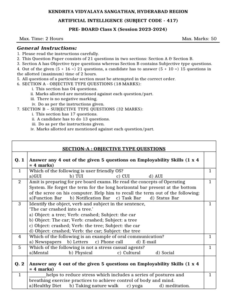 10-AI-QP | PDF | Artificial Intelligence | Intelligence (AI) & Semantics