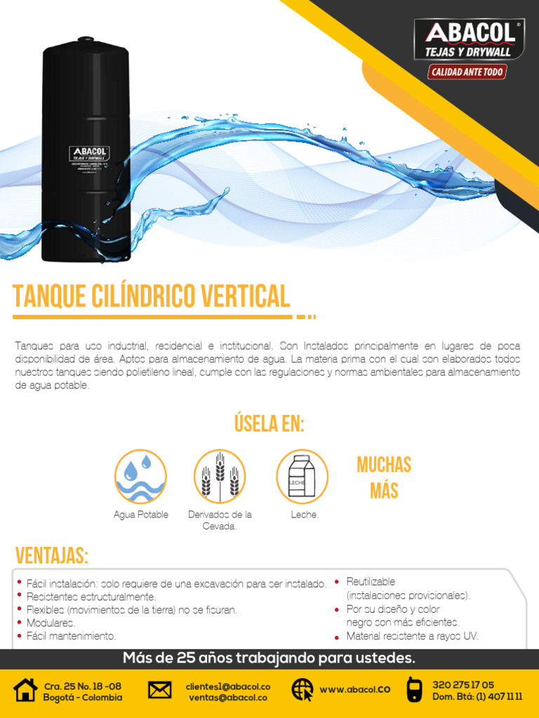 FT Tanque Vertical | PDF | Agua | Aguas residuales