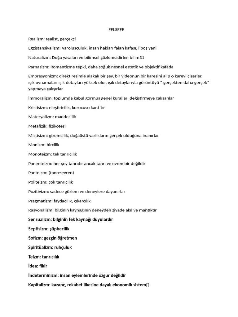FELSEFE | PDF