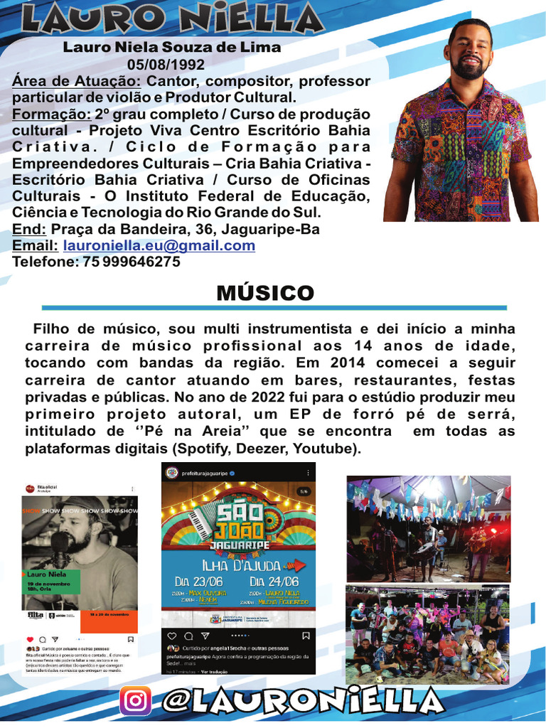 Modelo Portifólio de Trabalho Musical - Compressed | PDF