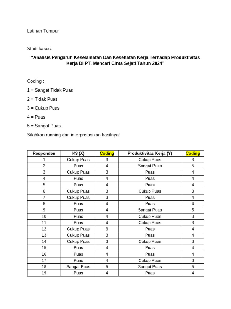 Latihan Kendall - S Tau | PDF