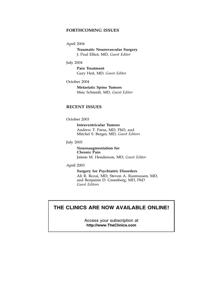 Upcoming and Recent Medical Issues | PDF