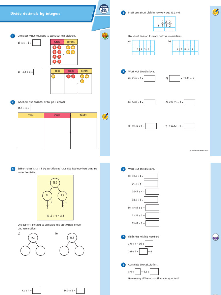 Lesson 3 Divide Decimals by Integers 2019 | PDF | Elementary ...