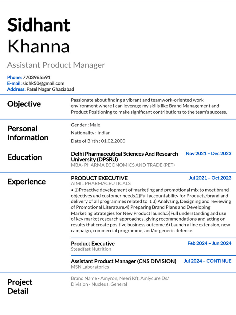 Sidhant Resume 47 | PDF