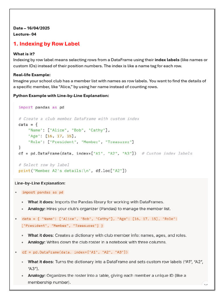 Lecture 04 - Xii - Data Farme | PDF | Boolean Data Type | Computer ...