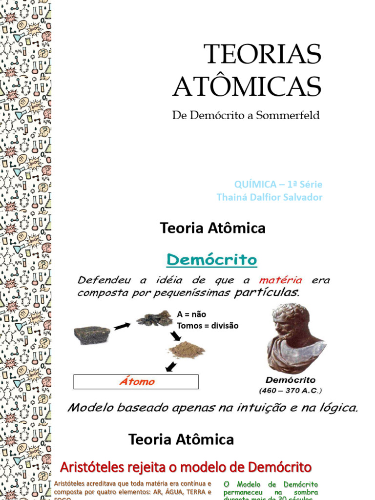 quimica_1s_1tri_atomistica | PDF | Elétron | Próton