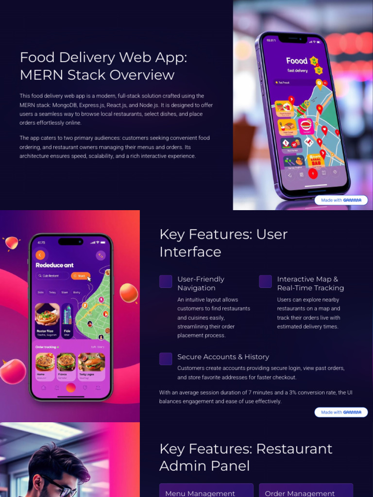Food Delivery Web App MERN Stack Overview | PDF | Menu | Cloud Computing
