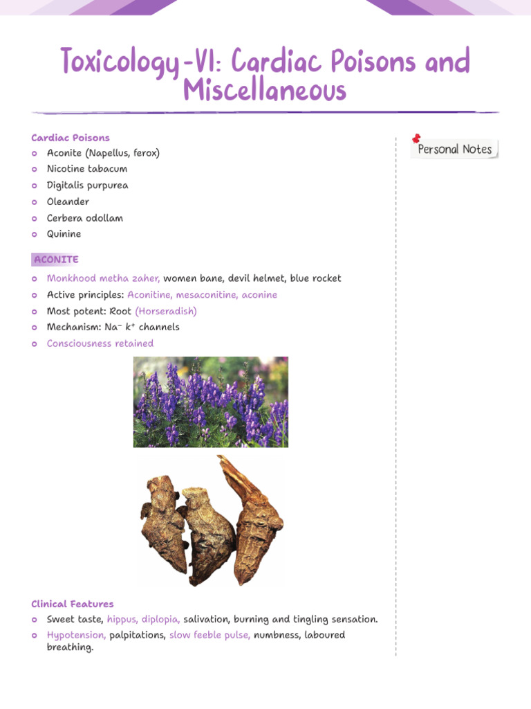 Ch.15 (Toxicology VI - Cardidac Poisons & Miscellaneous) | PDF