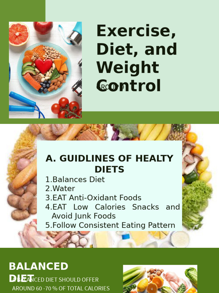 Exercise Diet and Weight Control | PDF | Dieting | Diet (Nutrition)