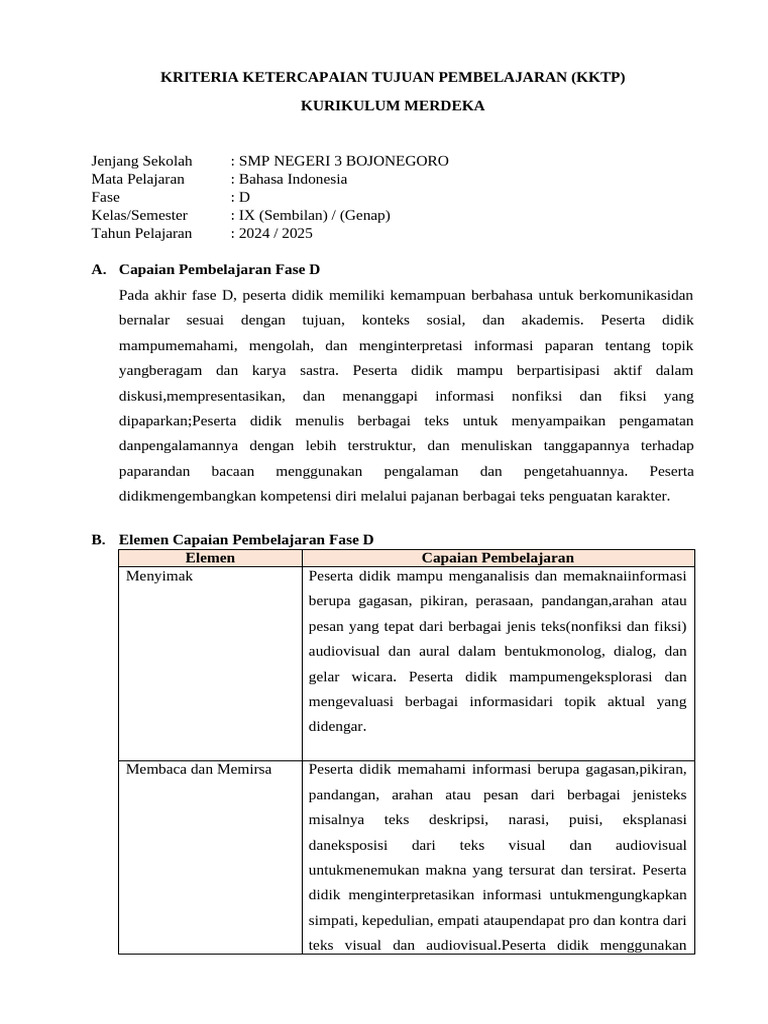 KKTP BIN 9 GENAP KURMER | PDF