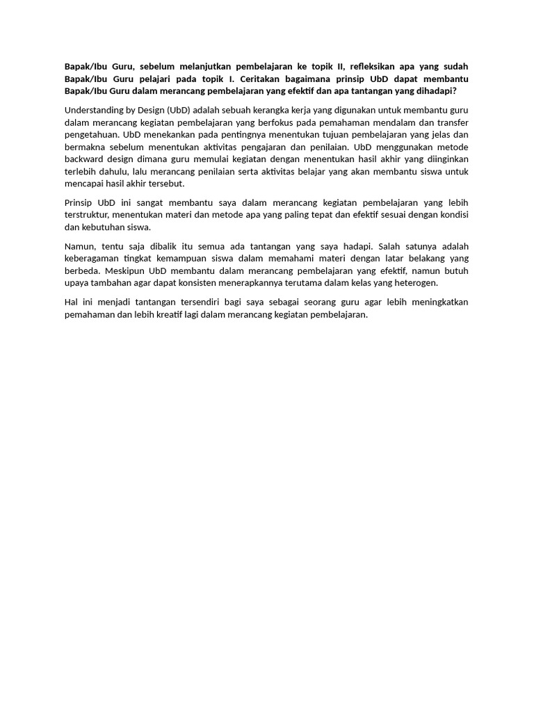 Refleksi Modul 1 Topik 1 | PDF